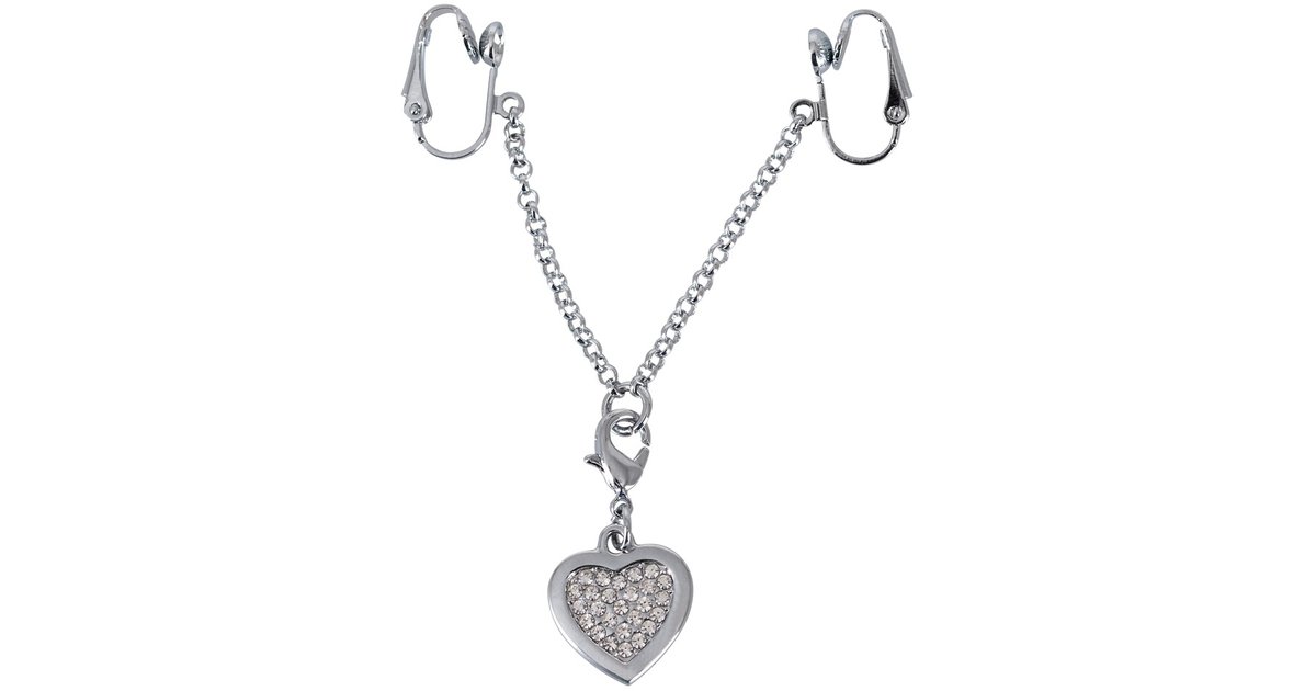 Cottelli Lingerie labia clips with rhinestone pendant - SEXYSTYLE.eu