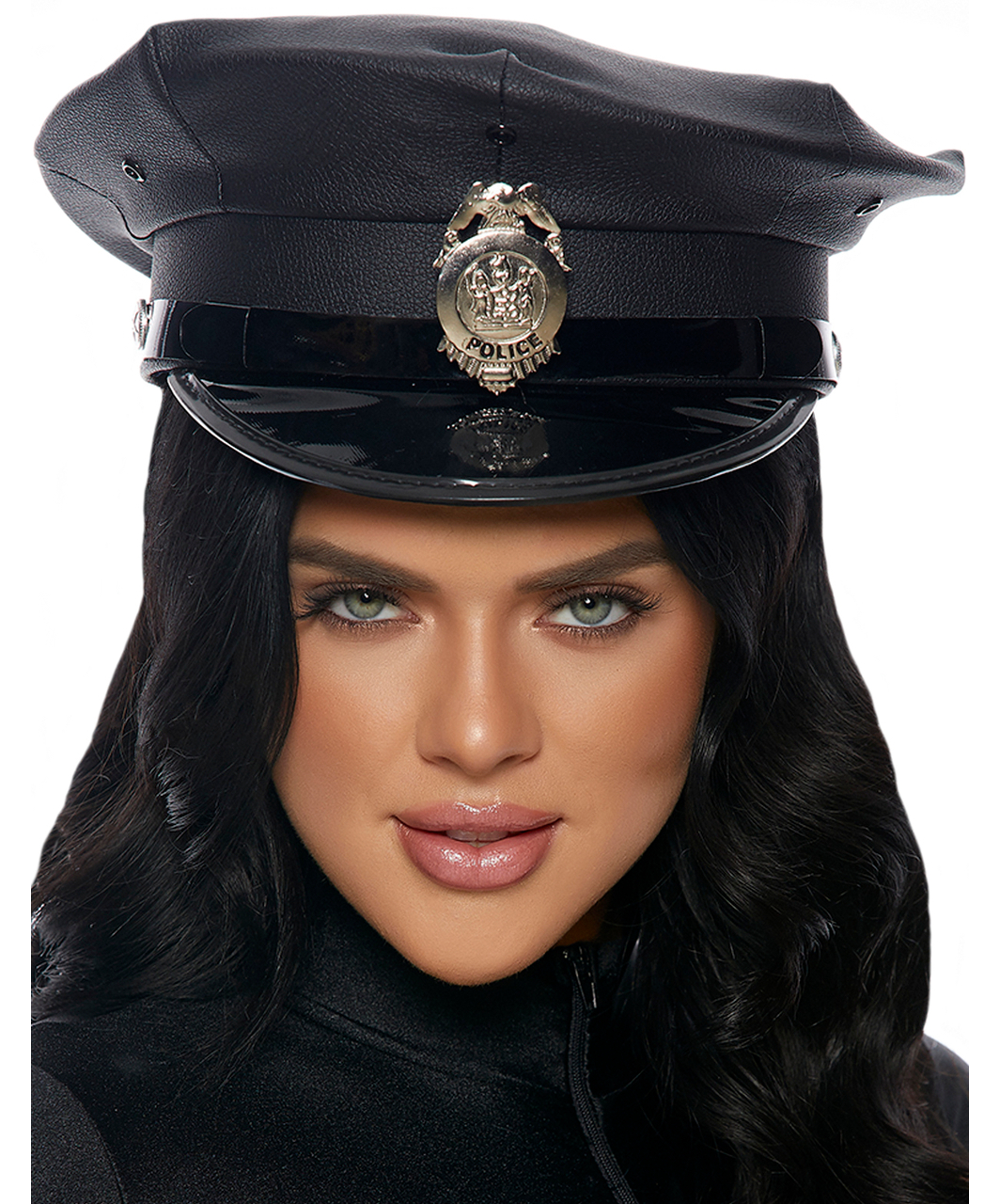 Forplay black leatherette & vinyl police hat - SexyStyle.eu
