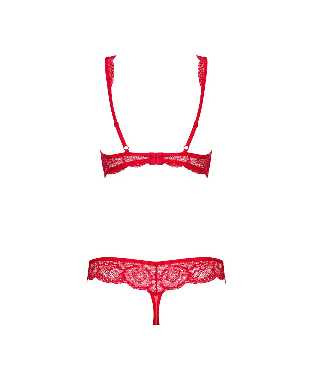 Obsessive Red Lace Two-piece Lingerie Set - SEXYSTYLE.eu