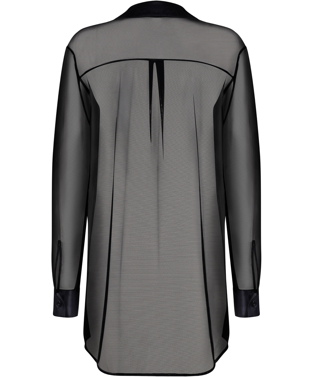 Obsessive Stellya black sheer mesh dressing gown - SEXYSTYLE.eu