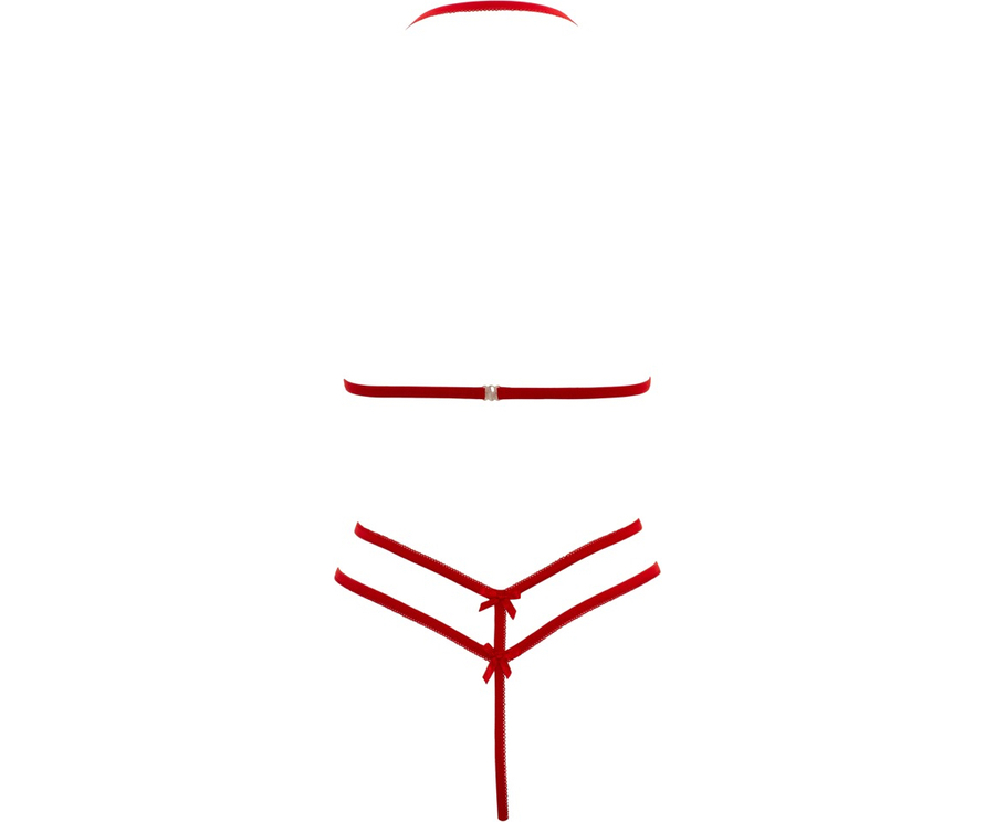 Cottelli Lingerie red lace lingerie set - SexyStyle.eu