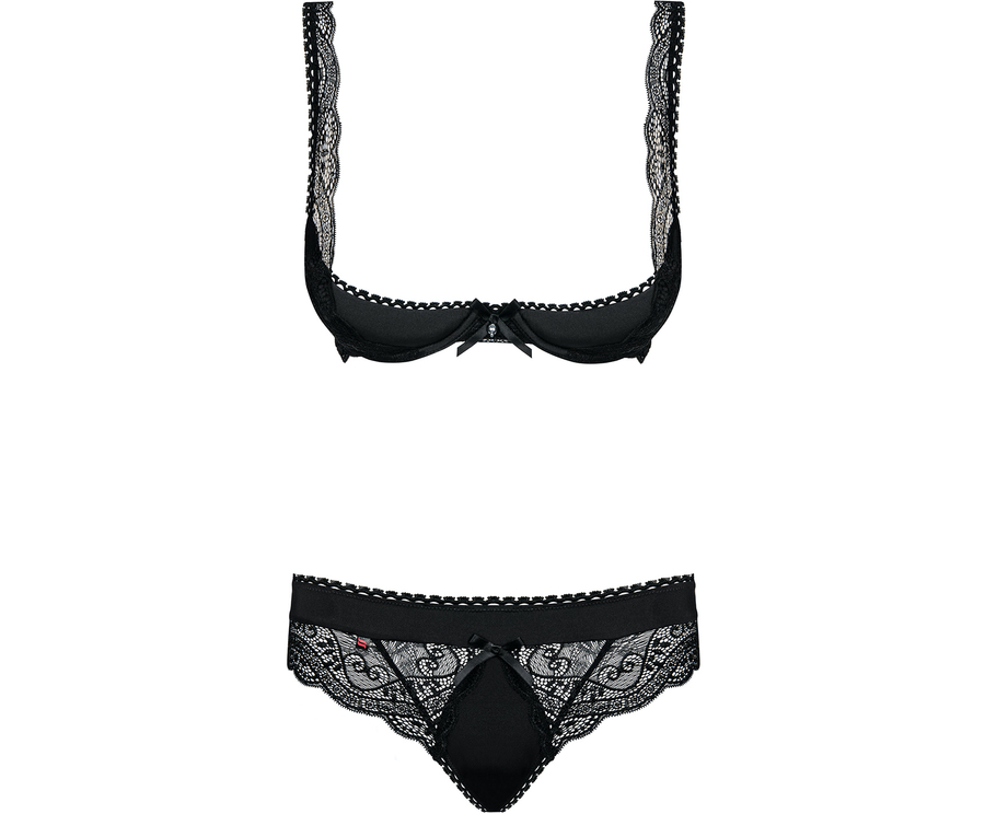 Obsessive Black Lace Two Piece Lingerie Set Sexystyle Eu