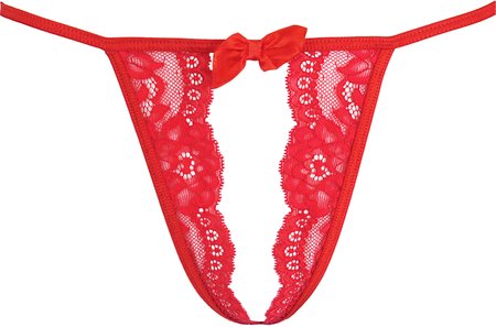 Axami Sexy Love Cave red crotchless string - SEXYSTYLE.eu